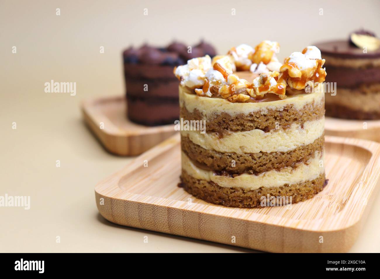 Assorted Seasonal mini cakes. Hazelnut, Opera, Salted Caramel, and ...