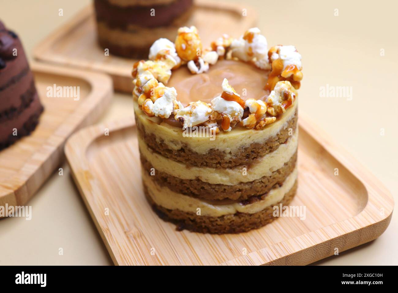 Assorted Seasonal mini cakes. Hazelnut, Opera, Salted Caramel, and ...