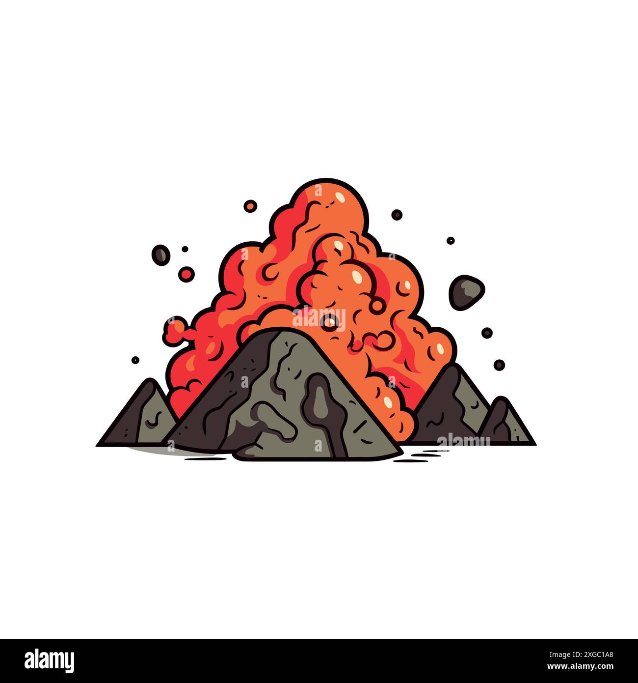 Fire and rocks Cut Out Stock Images & Pictures - Alamy
