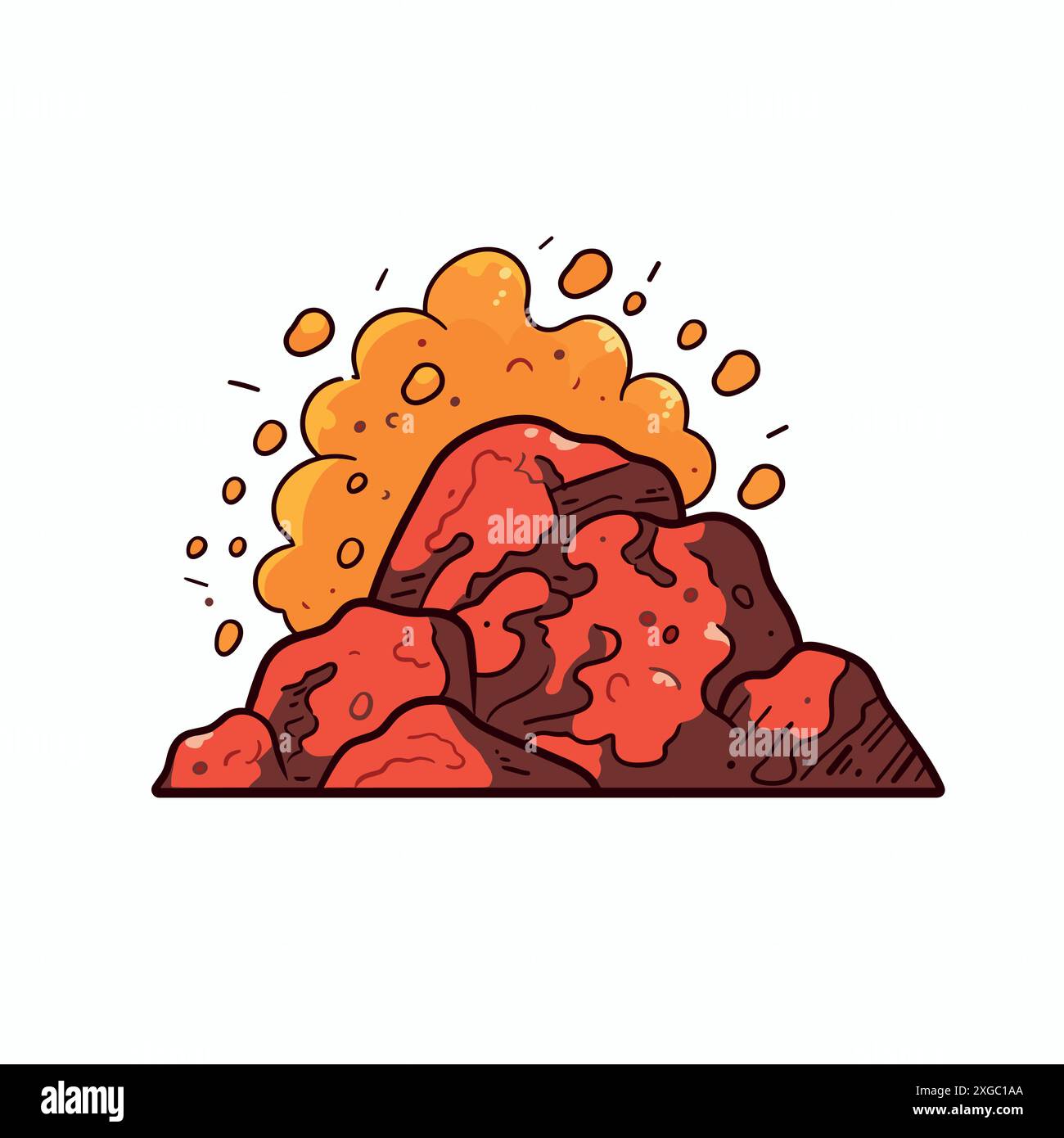 Fiery mountain landscape drawing hi-res stock photography and images ...