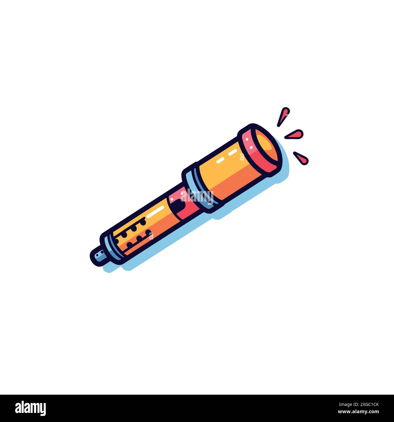 Cartoon Flashlight Illustration Stock Vector Image & Art - Alamy