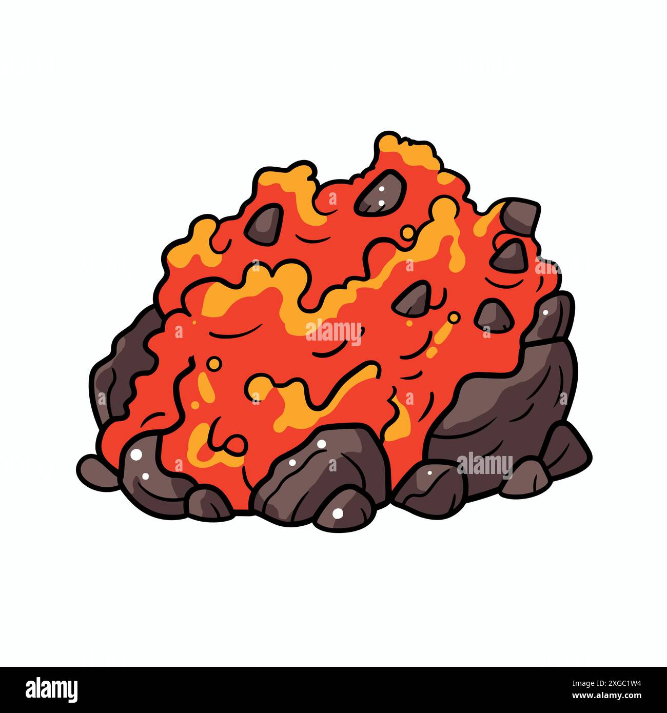 Red lava rocks Stock Vector Images - Alamy