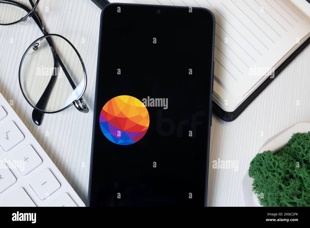 New York, USA - 11 June 2024: BRF Logo on Phone Screen, Company Icon ...