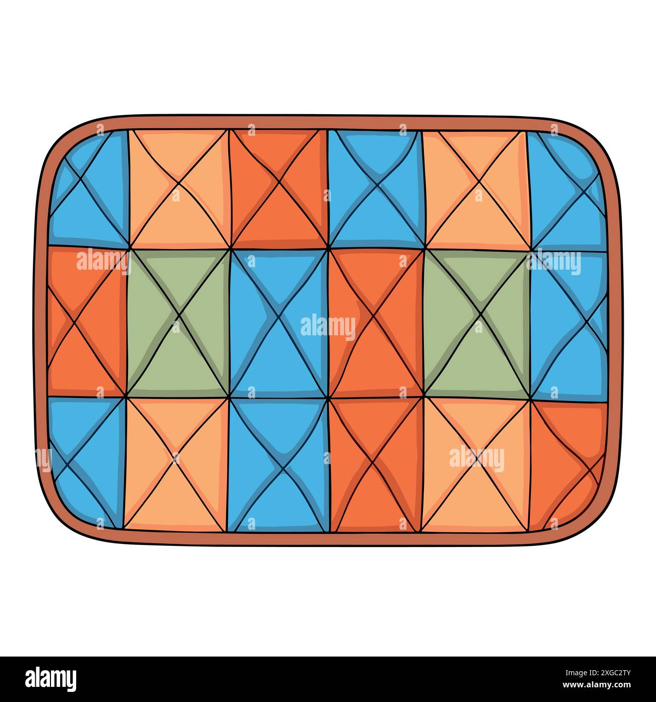 Quilted quilt pattern Stock Vector Images - Alamy