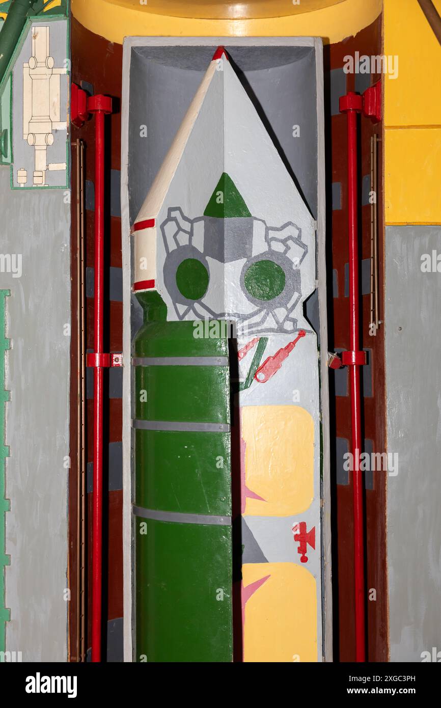 A mock-up of a launch silo with a strategic missile with a nuclear ...