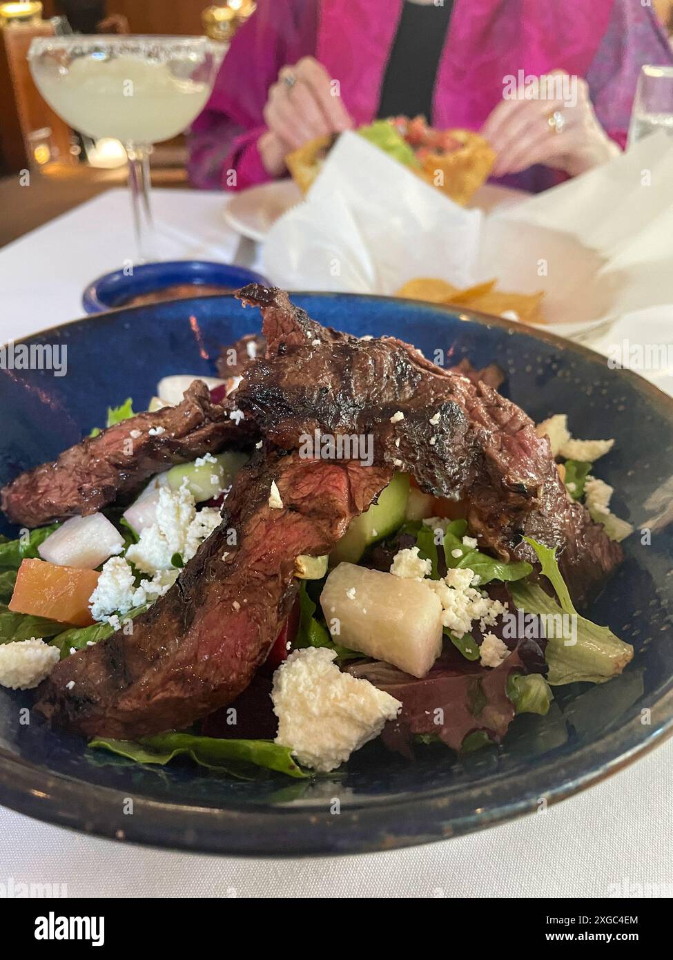 Carne Asada Entree at Upscale Mexican Restaurant, El Rio Grande, NYC ...