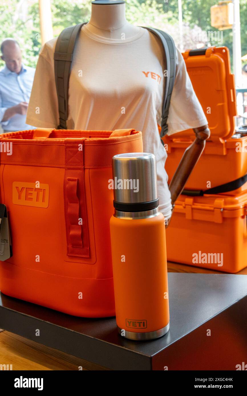 The Yeti sporting goods store sells products for outdoor lifestyle ...