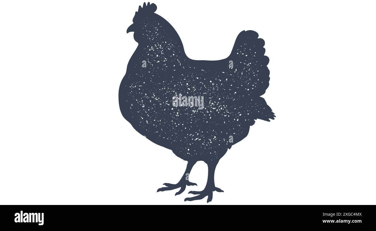 Chicken, hen. Vintage retro print, chicken Stock Vector Image & Art - Alamy