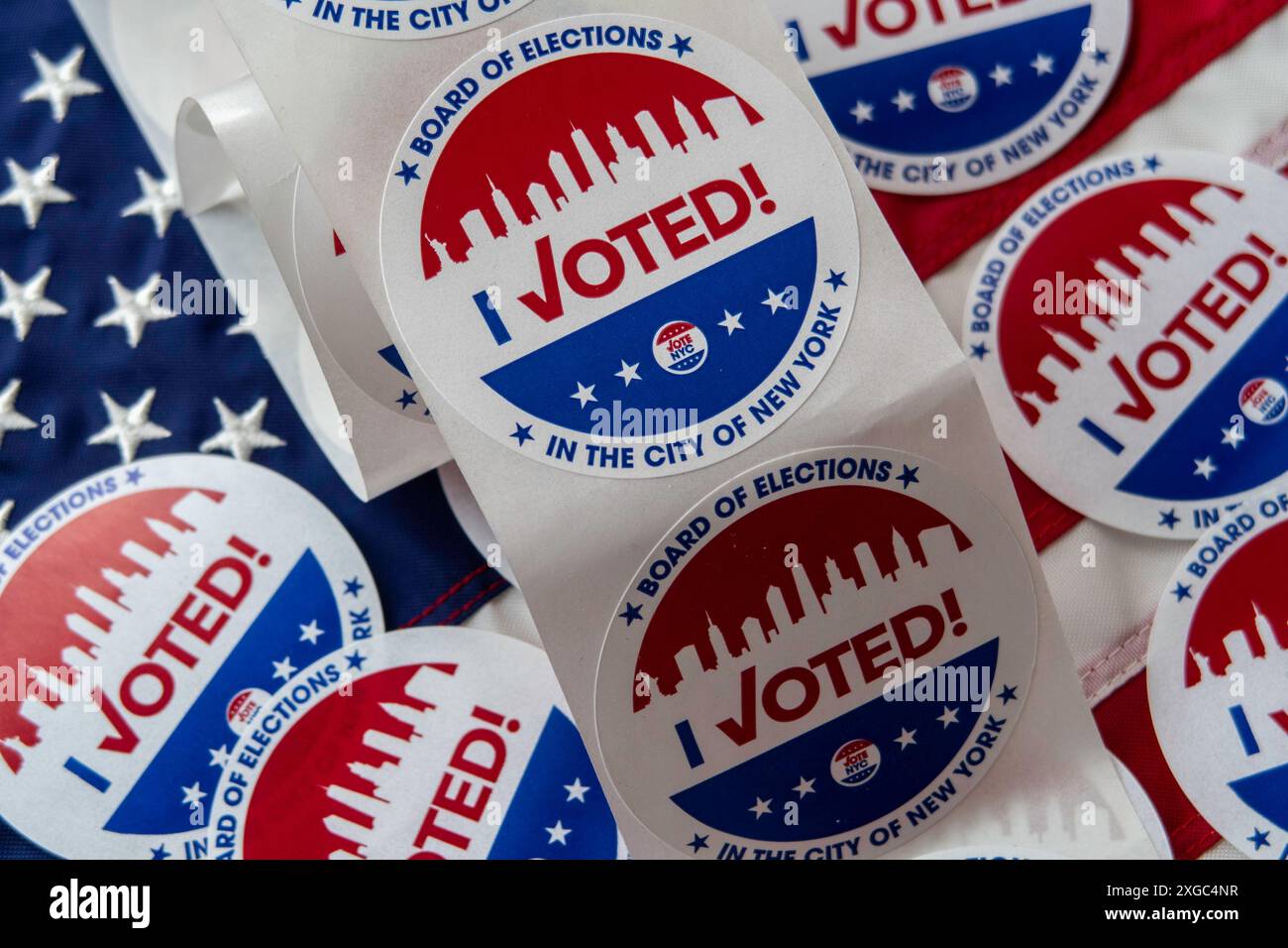 Still Life of Voting Proof Stickers, 2024, NYC, USA Stock Photo - Alamy