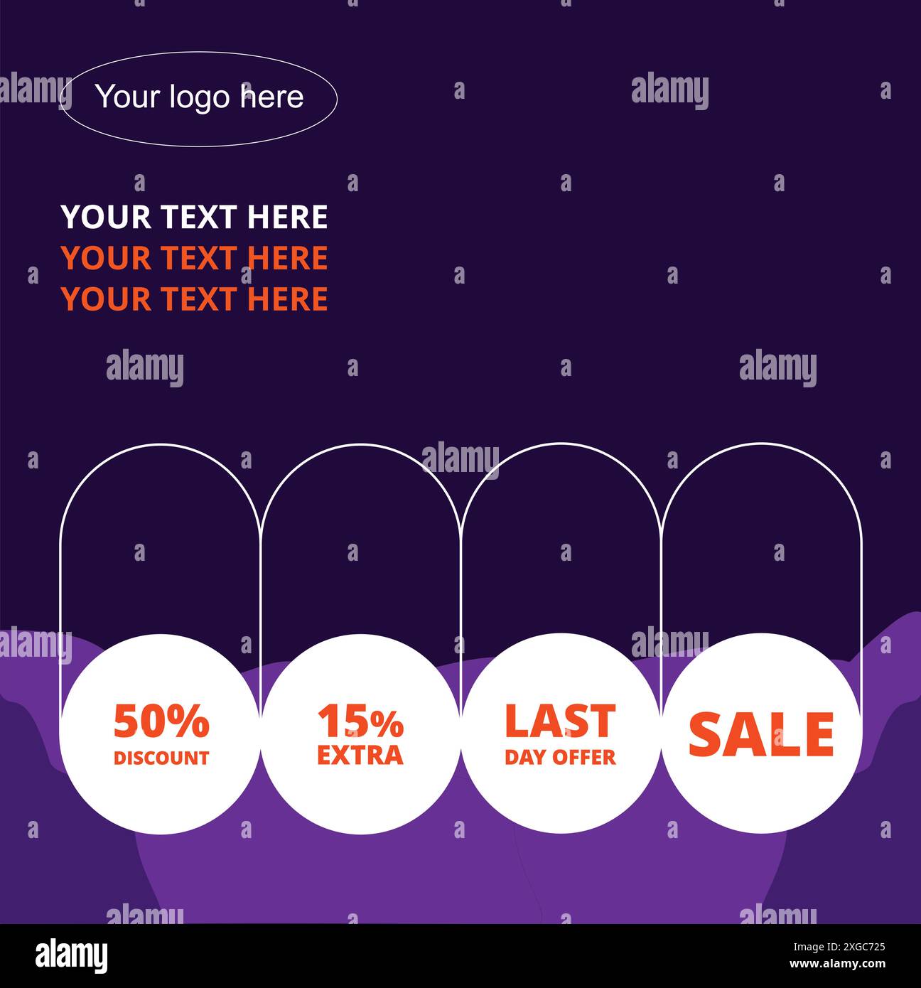 Square blue and purple template background for products with copy space ...