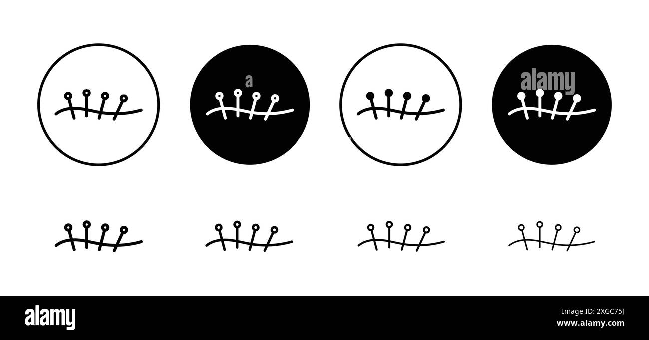 Acupuncture icon vector logo set collection for web app ui Stock Vector ...