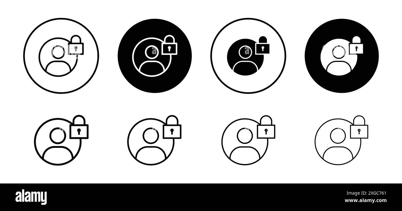 Account closed icon vector logo set collection for web app ui Stock Vector Image & Art - Alamy