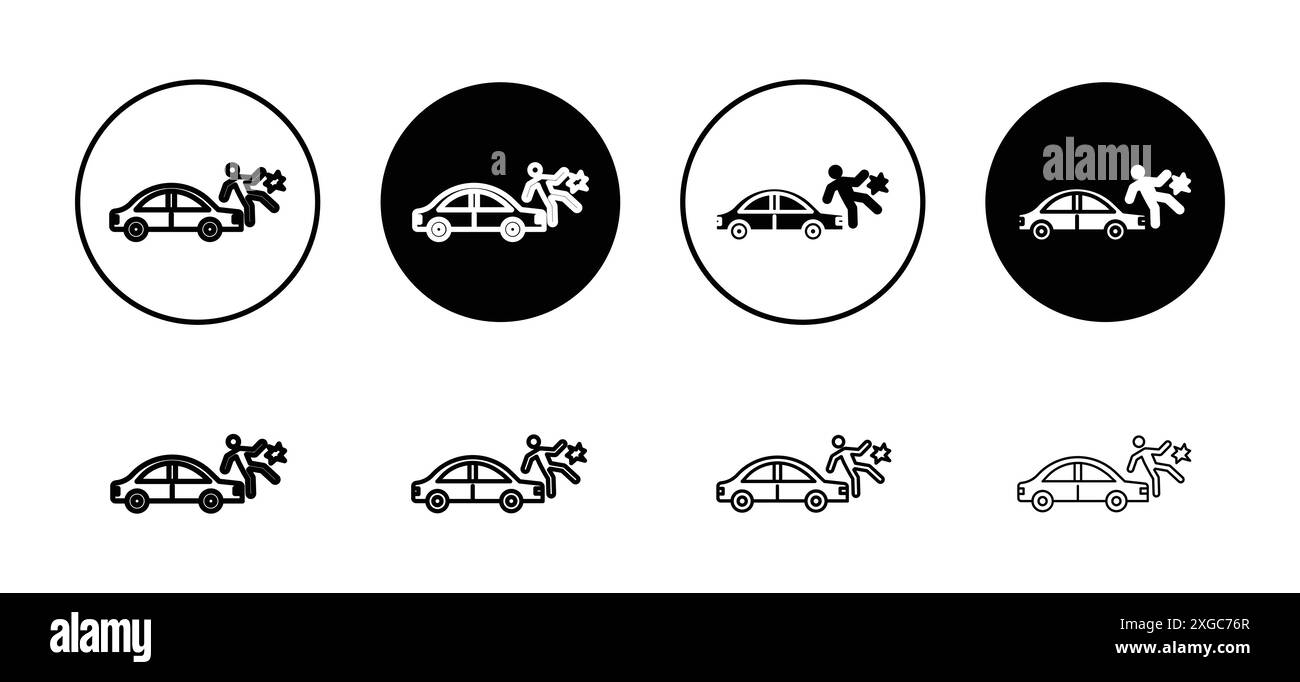 Accident icon vector logo set collection for web app ui Stock Vector ...