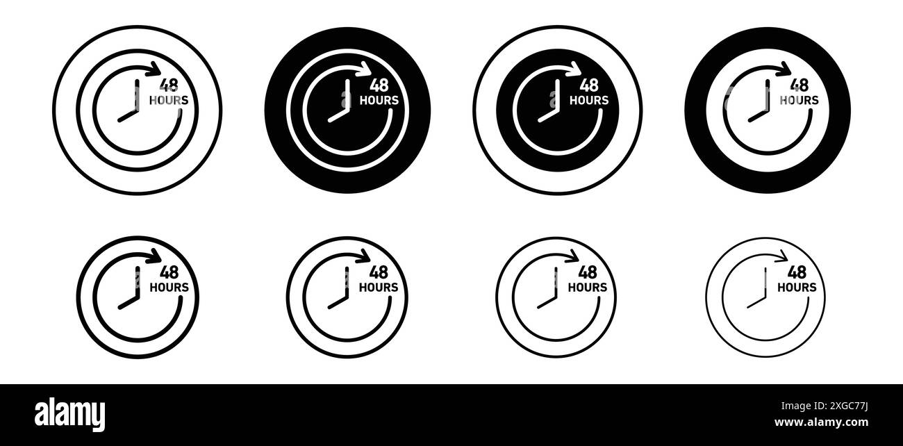 48 Hr vector logo set collection for web app ui Stock Vector Image ...