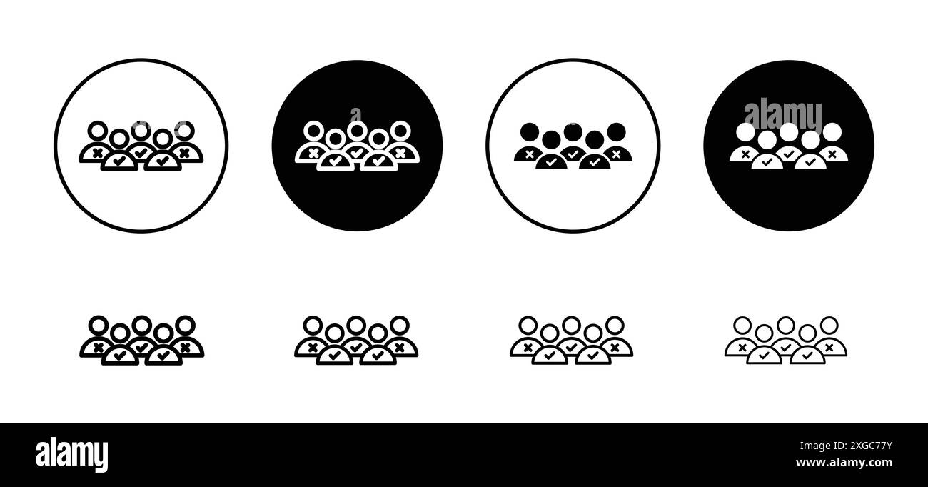 Attend icon vector logo set collection for web app ui Stock Vector ...