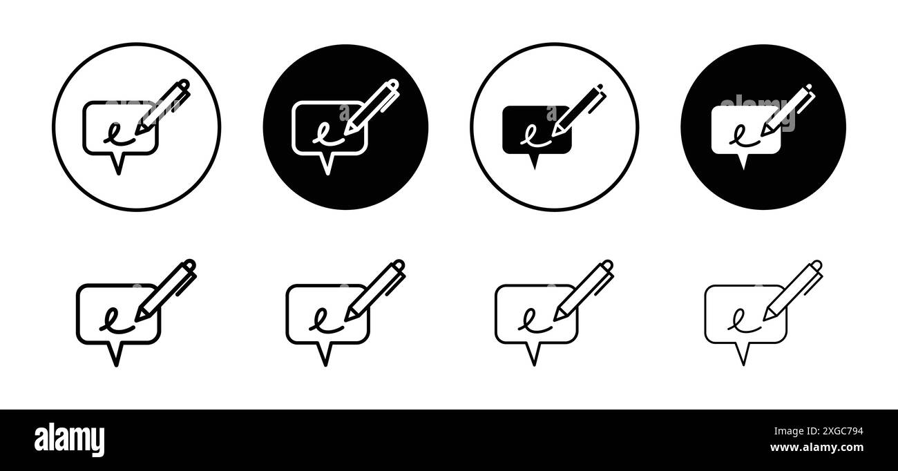 Annotation icon vector logo set collection for web app ui Stock Vector ...