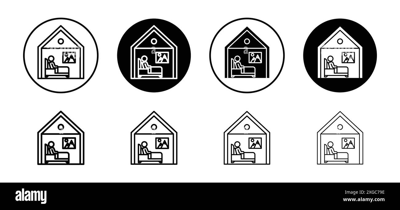 Accommodation icon vector logo set collection for web app ui Stock ...