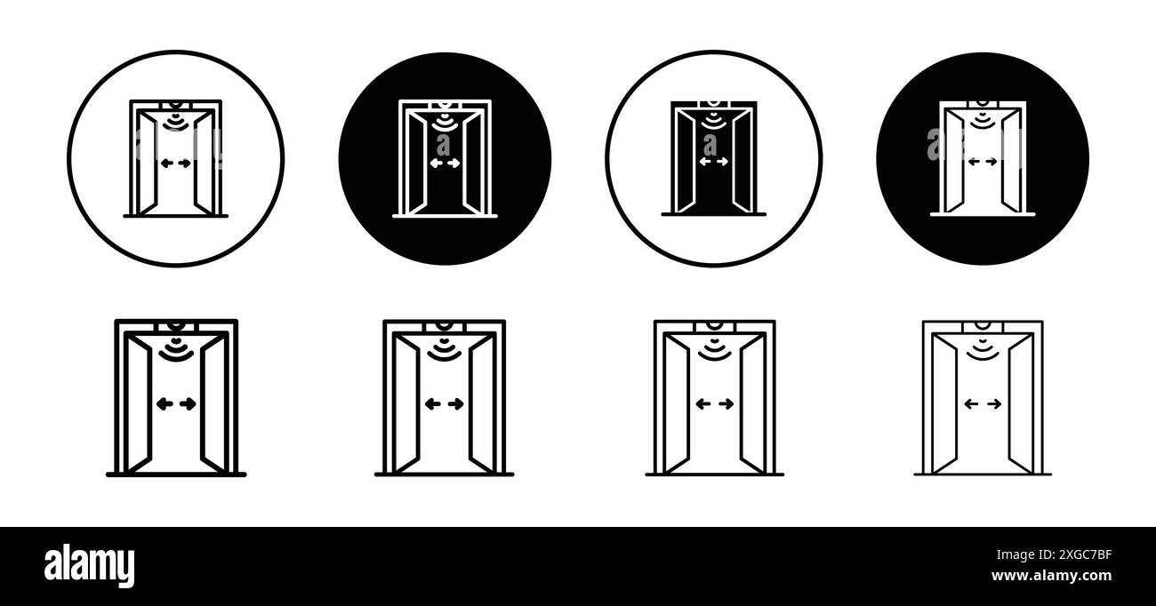 Automatic opening door icon vector logo set collection for web app ui Stock Vector Image & Art ...