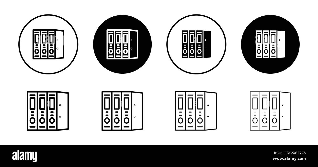 Binder icon vector logo set collection for web app ui Stock Vector ...