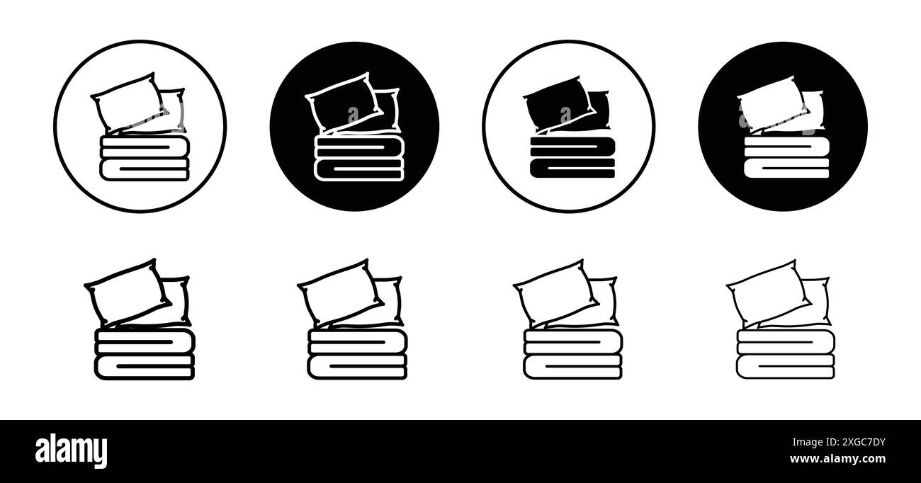 Bedding icon vector logo set collection for web app ui Stock Vector ...