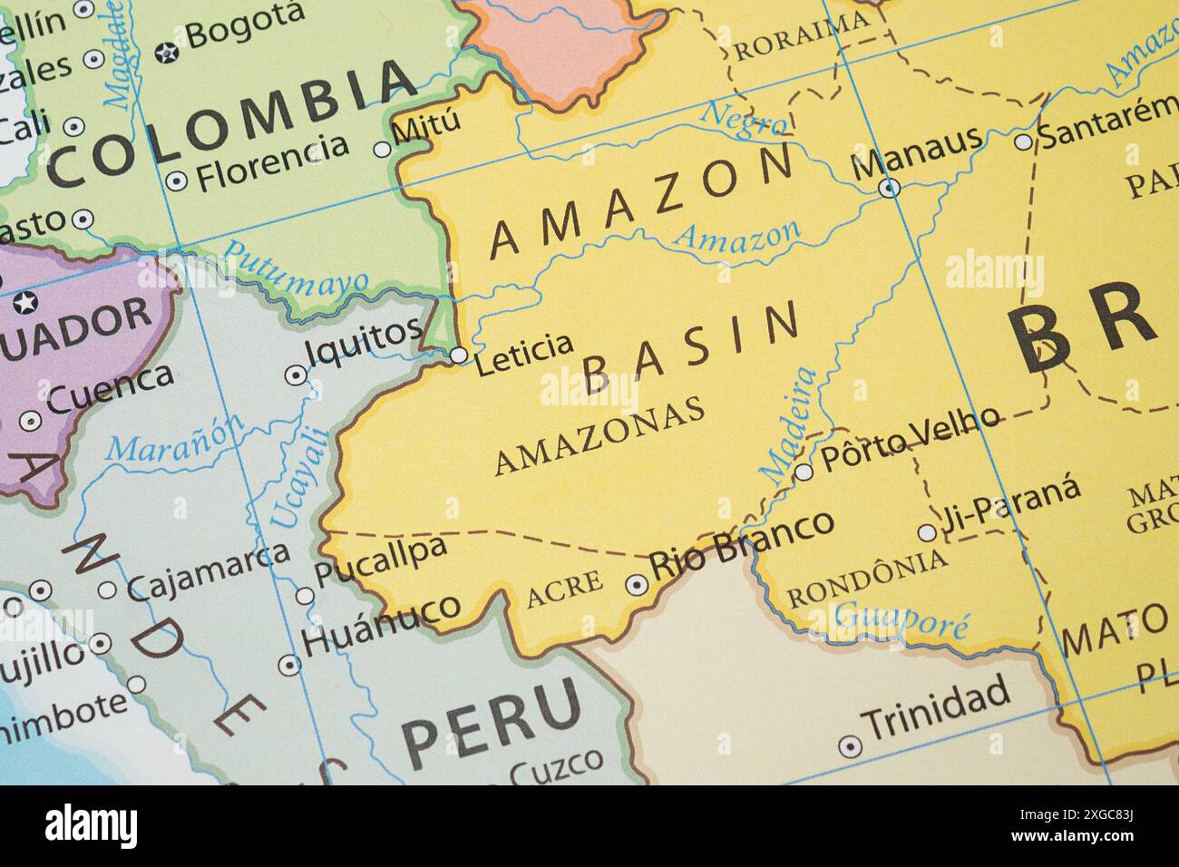 America political map hi-res stock photography and images - Alamy