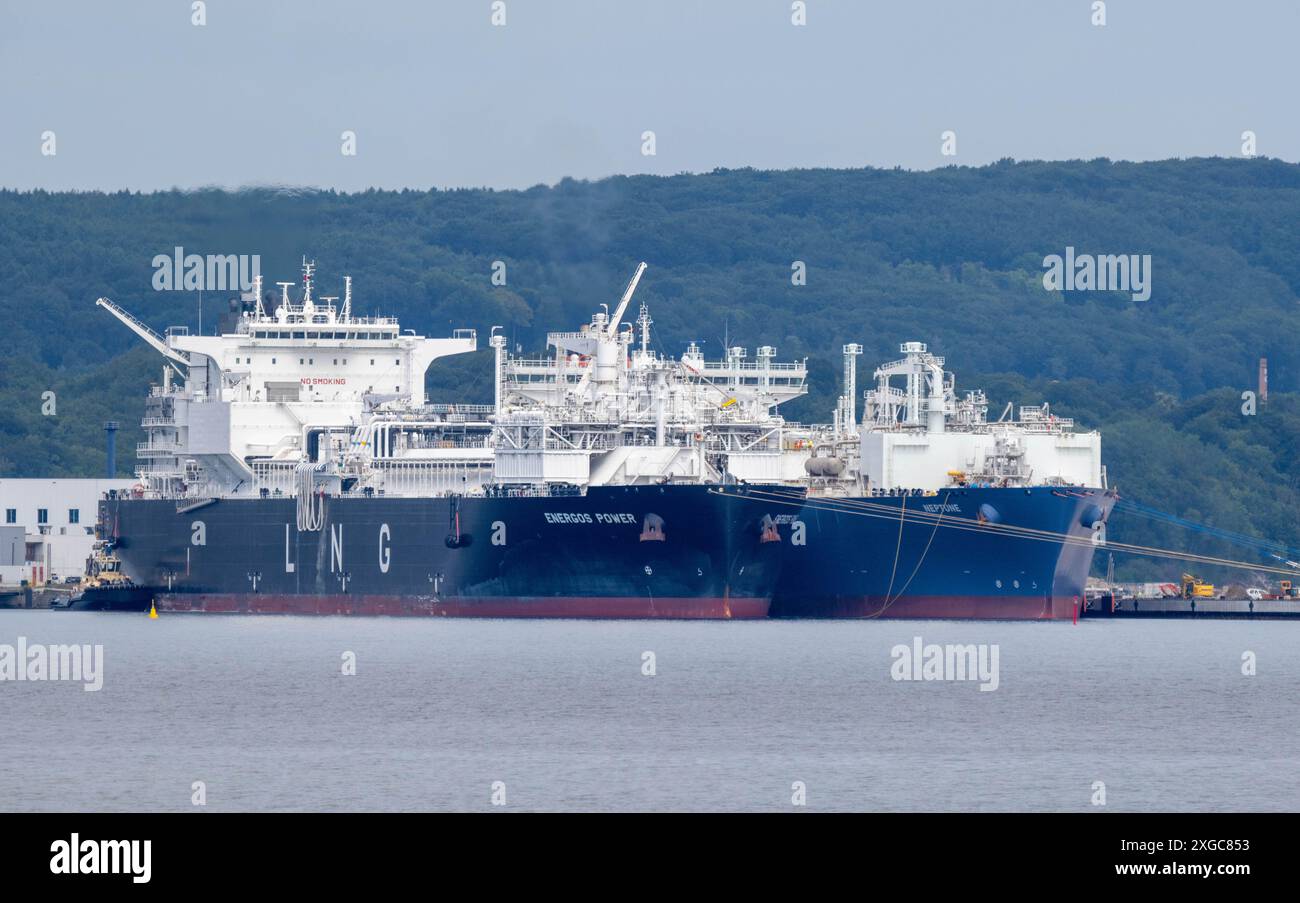 Sassnitz, Germany. 08th July, 2024. The regasification ships (FSRU ...