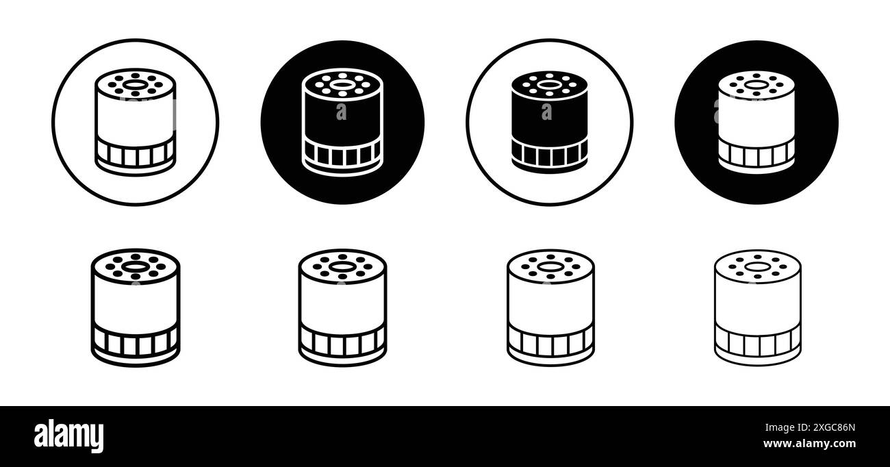 Car oil filter icon vector logo set collection for web app ui Stock ...