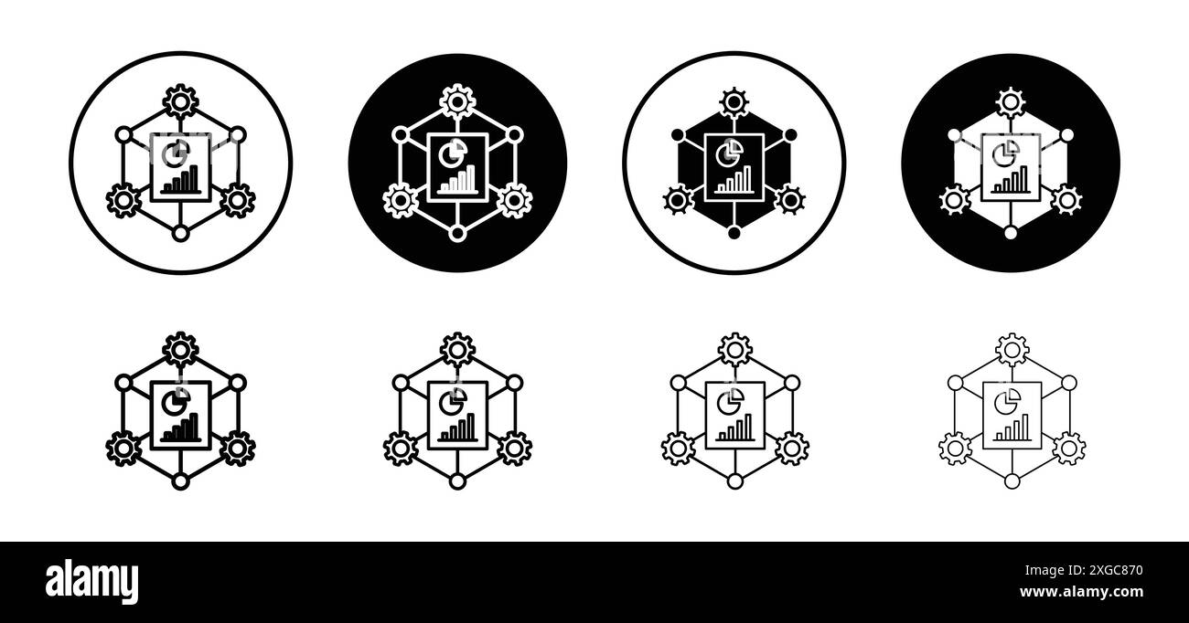 Business Modeling Icon Vector Logo Set Collection For Web App Ui Stock