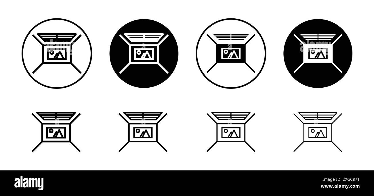 Ceiling Frame Icon Vector Logo Set Collection For Web App Ui Stock