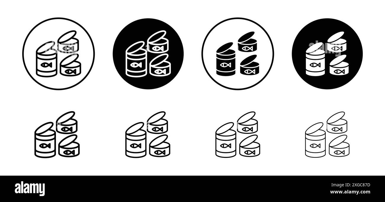 Canned food icon vector logo set collection for web app ui Stock Vector ...