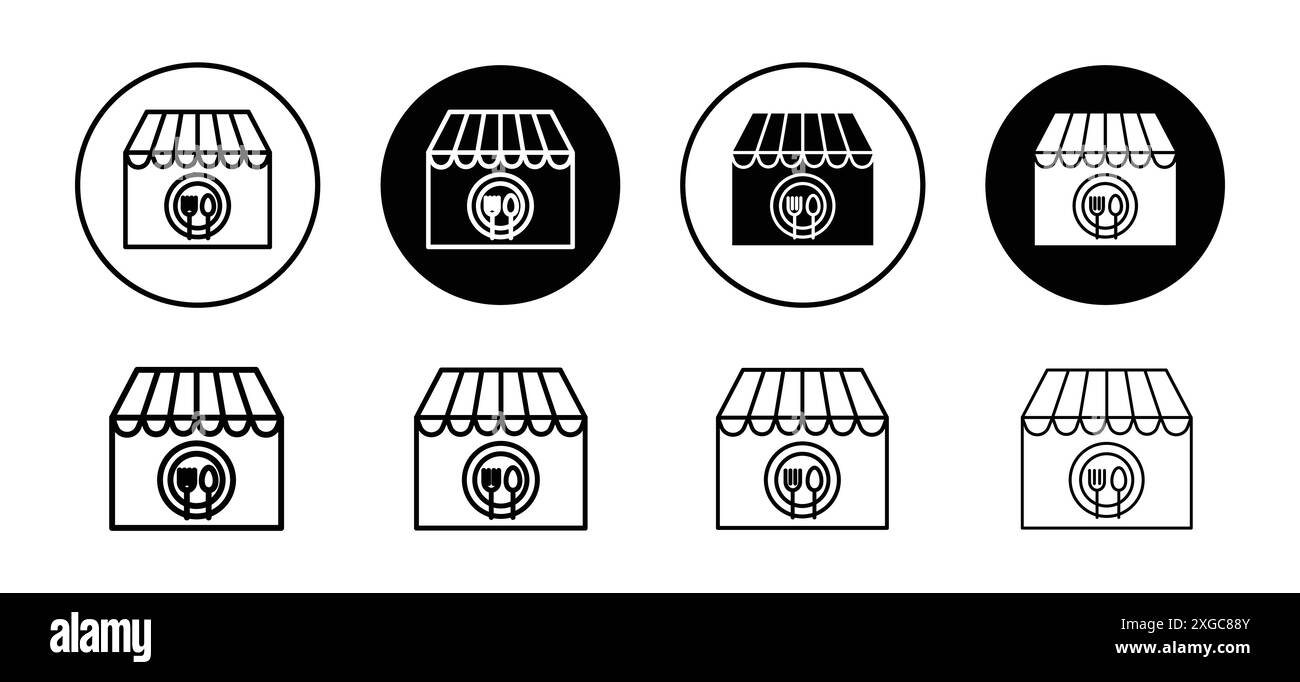Canteen icon vector logo set collection for web app ui Stock Vector ...