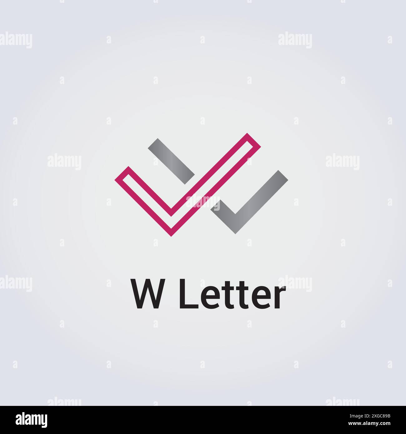 Abstract w monogram logo Stock Vector Images - Alamy