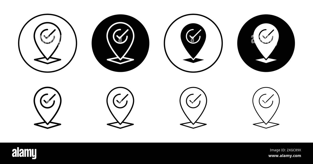 Checkpoint icon vector logo set collection for web app ui Stock Vector ...