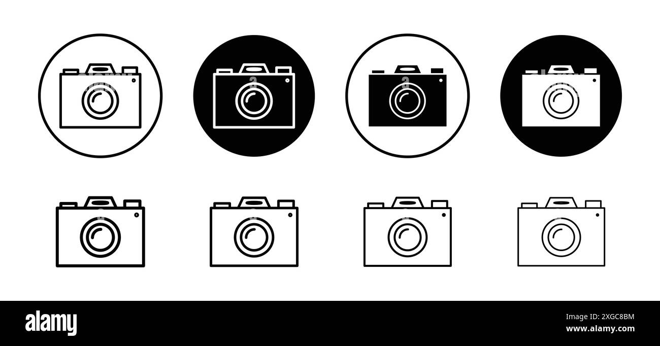 Camera icon vector logo set collection for web app ui Stock Vector ...