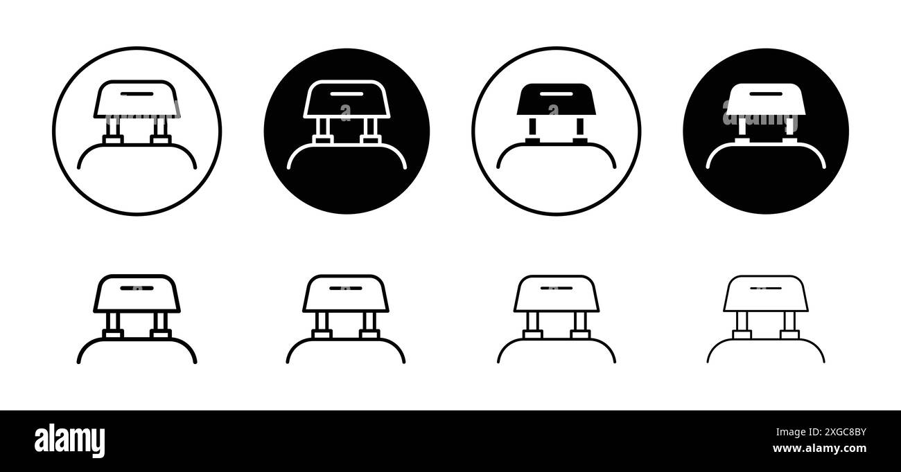 Car headrest icon vector logo set collection for web app ui Stock Vector Image & Art - Alamy
