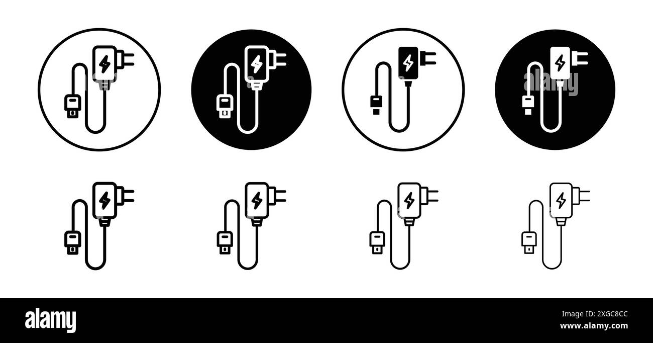 Charger icon vector logo set collection for web app ui Stock Vector ...