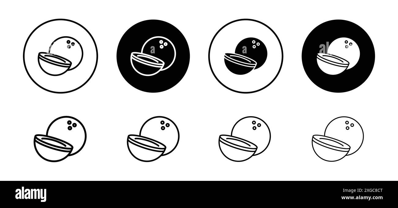 Coconut icon vector logo set collection for web app ui Stock Vector ...