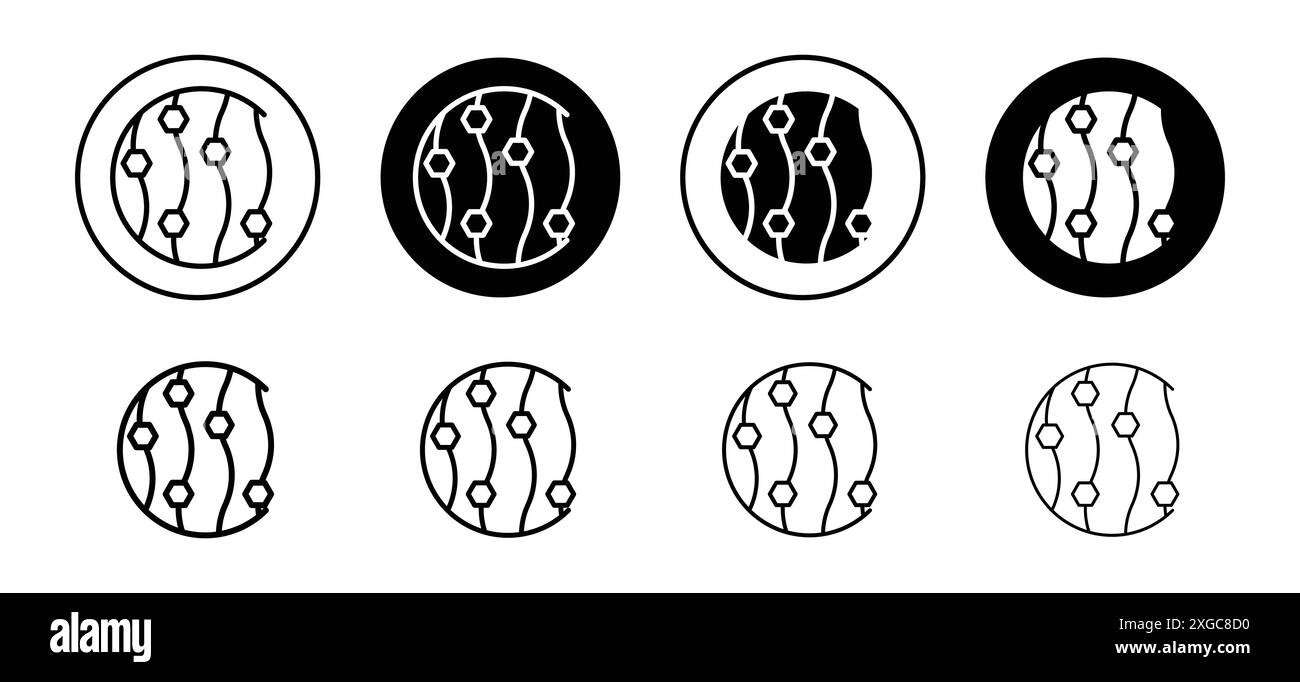 Collagen icon vector logo set collection for web app ui Stock Vector ...