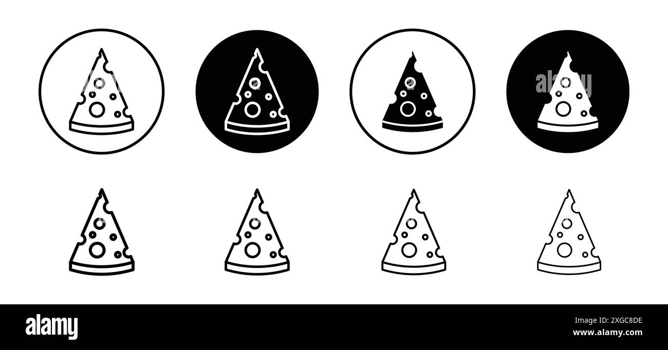Cheese slice icon vector logo set collection for web app ui Stock Vector Image & Art - Alamy