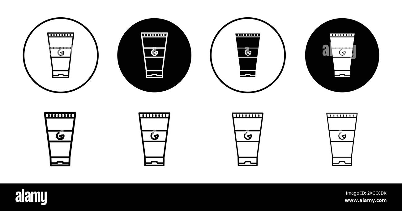 Cream tube icon vector logo set collection for web app ui Stock Vector ...