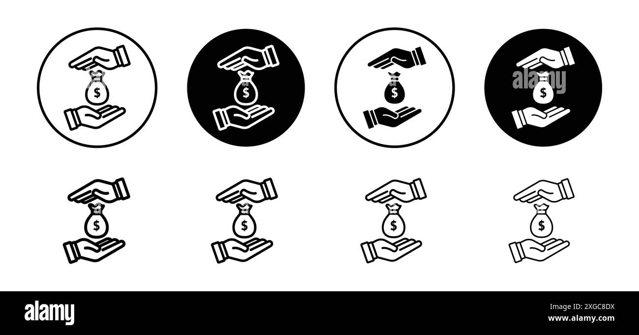 Compensation icon vector logo set collection for web app ui Stock ...