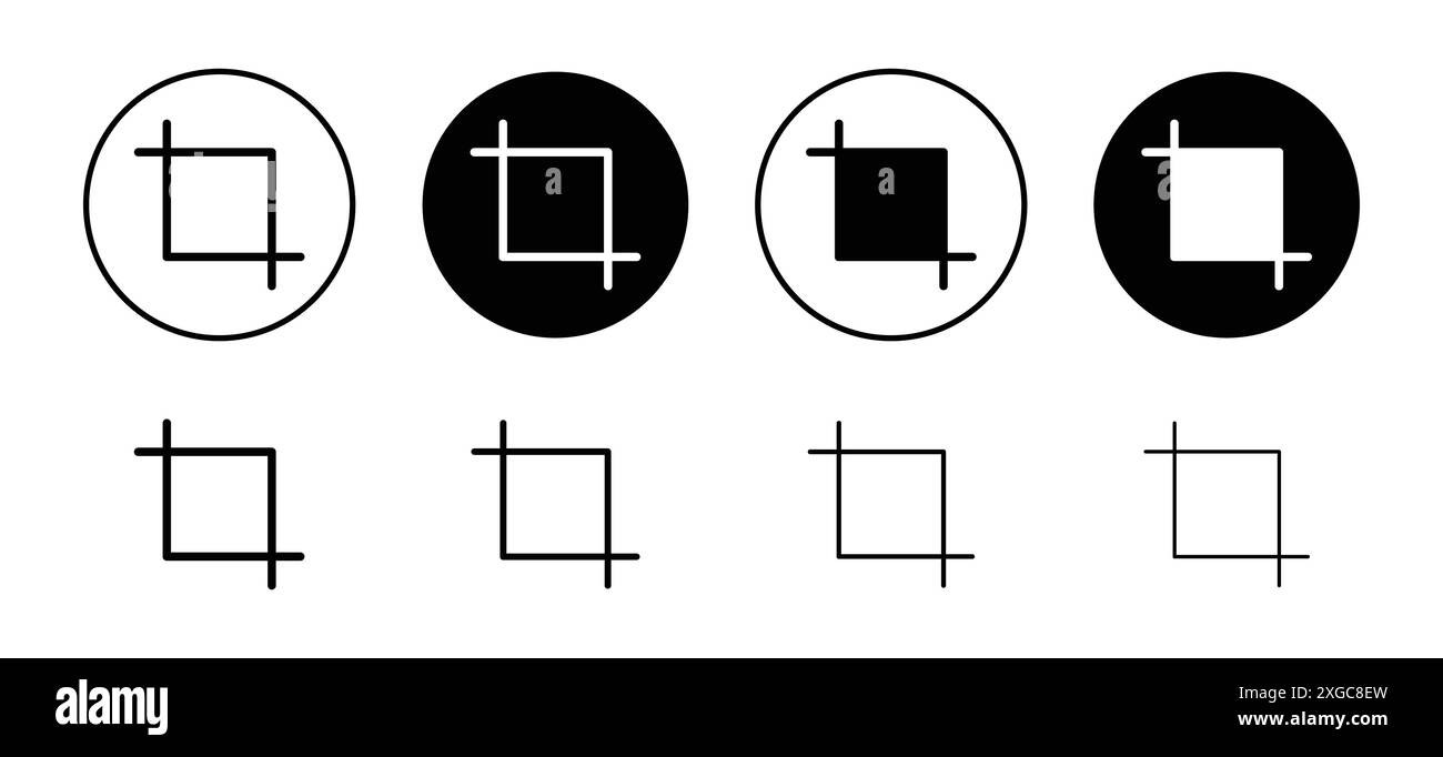 Crop Icon Vector Logo Set Collection For Web App Ui Stock Vector Image And Art Alamy
