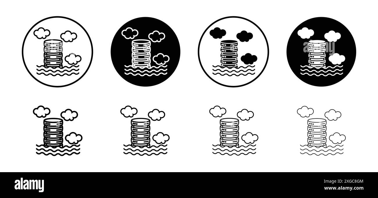 Data lake icon vector logo set collection for web app ui Stock Vector Image & Art - Alamy