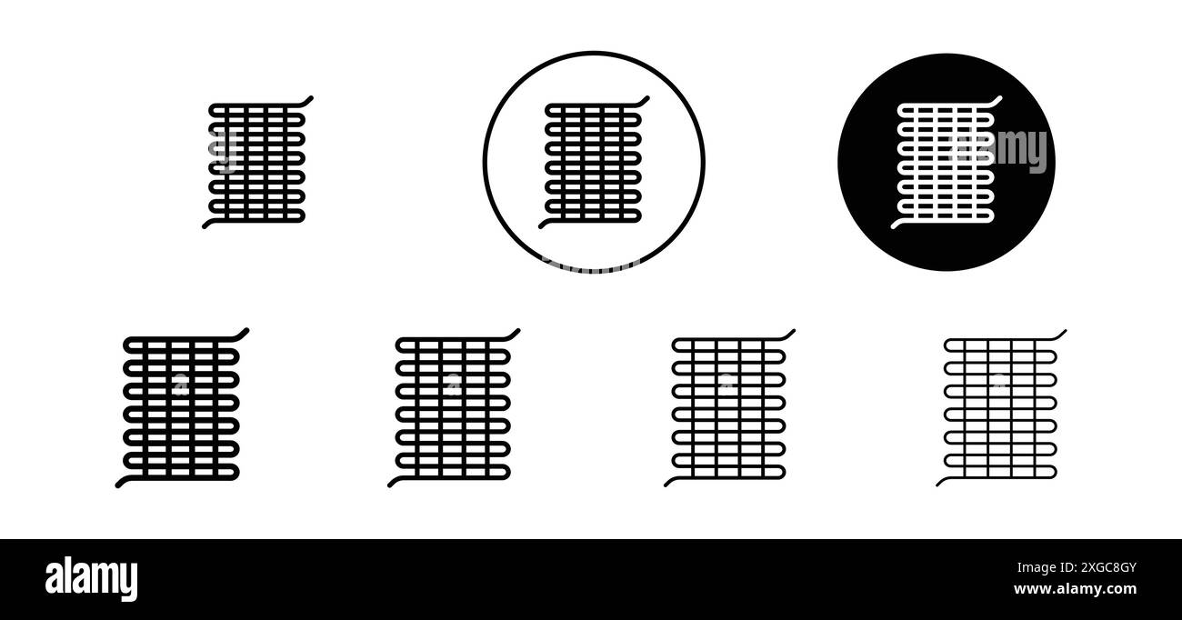 Condenser coil icon vector logo set collection for web app ui Stock Vector Image & Art - Alamy