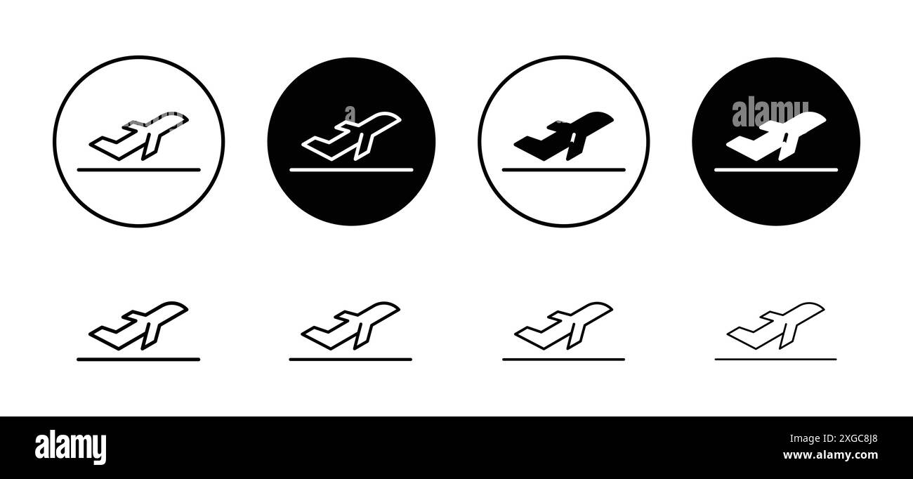 Departures Icon vector logo set collection for web app ui Stock Vector ...