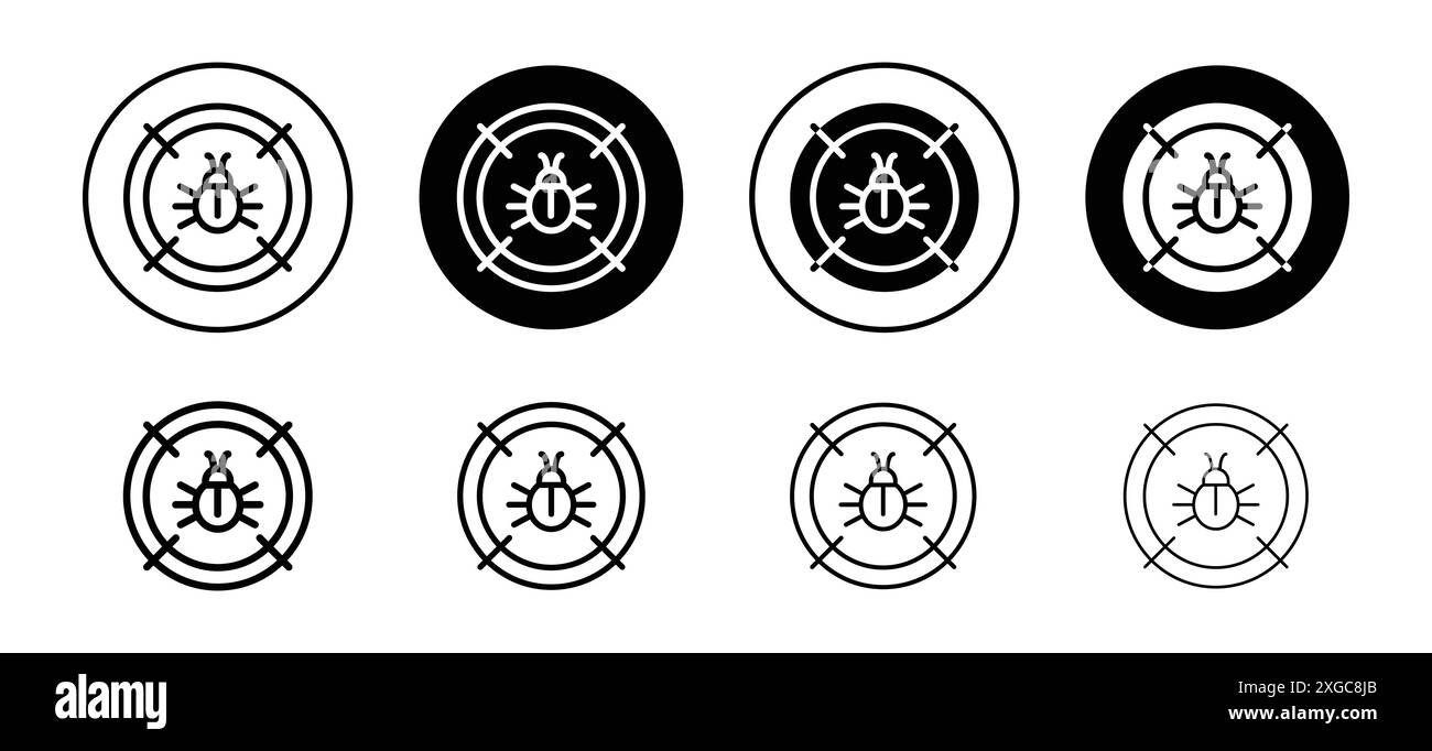 Debug Icon Vector Logo Set Collection For Web App Ui Stock Vector Image