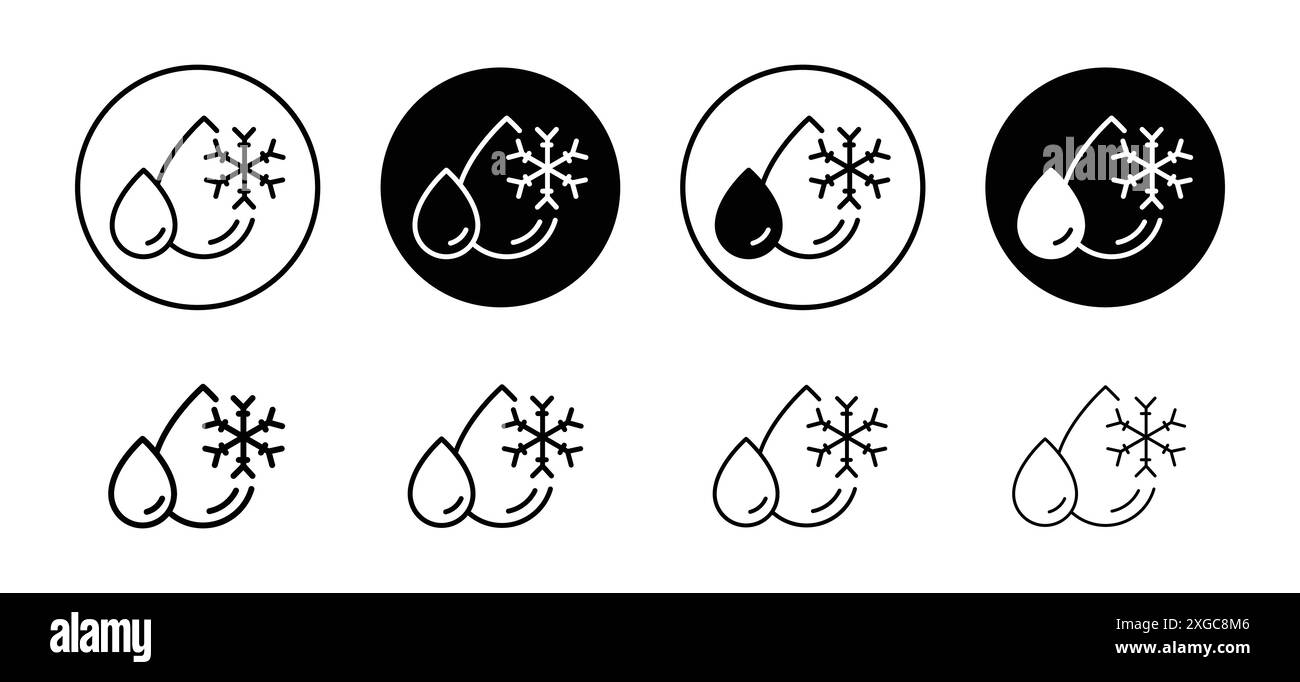 Defrost icon vector logo set collection for web app ui Stock Vector Image & Art - Alamy
