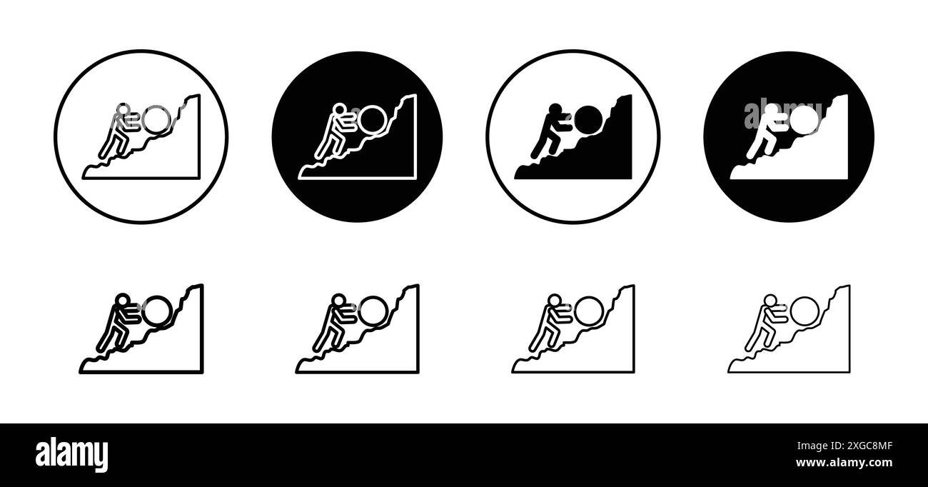 Effort icon vector logo set collection for web app ui Stock Vector ...