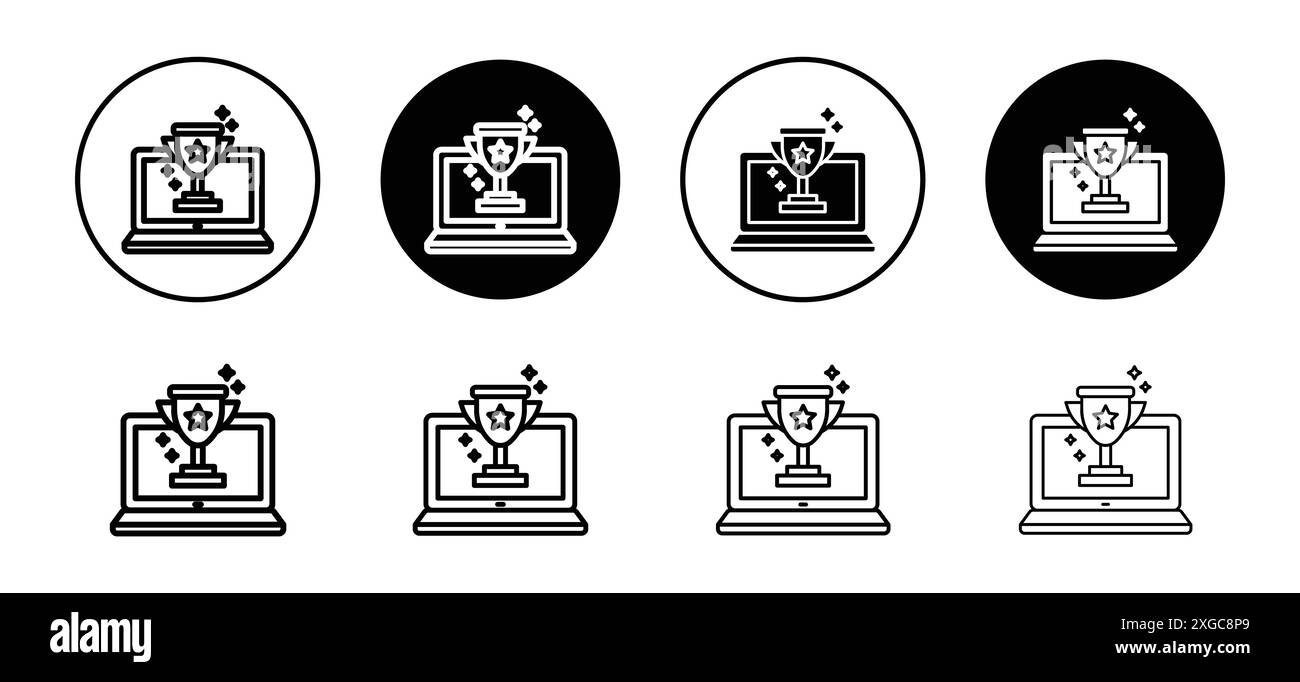 Competition win icon vector logo set collection for web app ui Stock ...