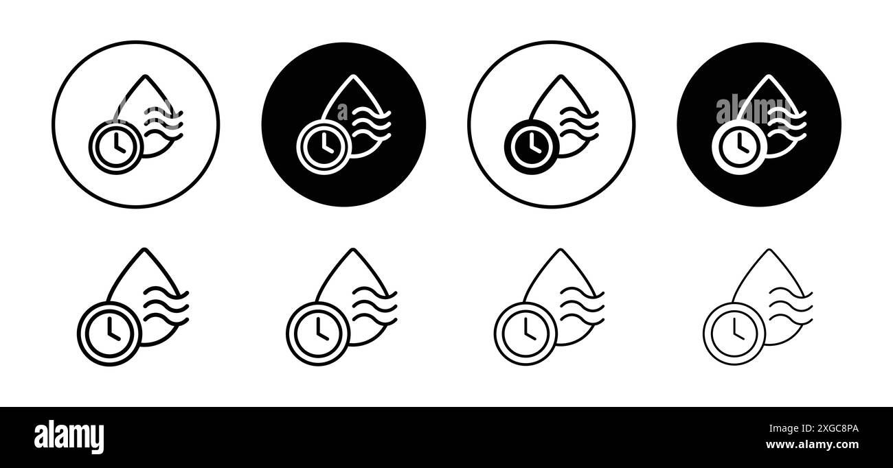 Dry time icon vector logo set collection for web app ui Stock Vector ...